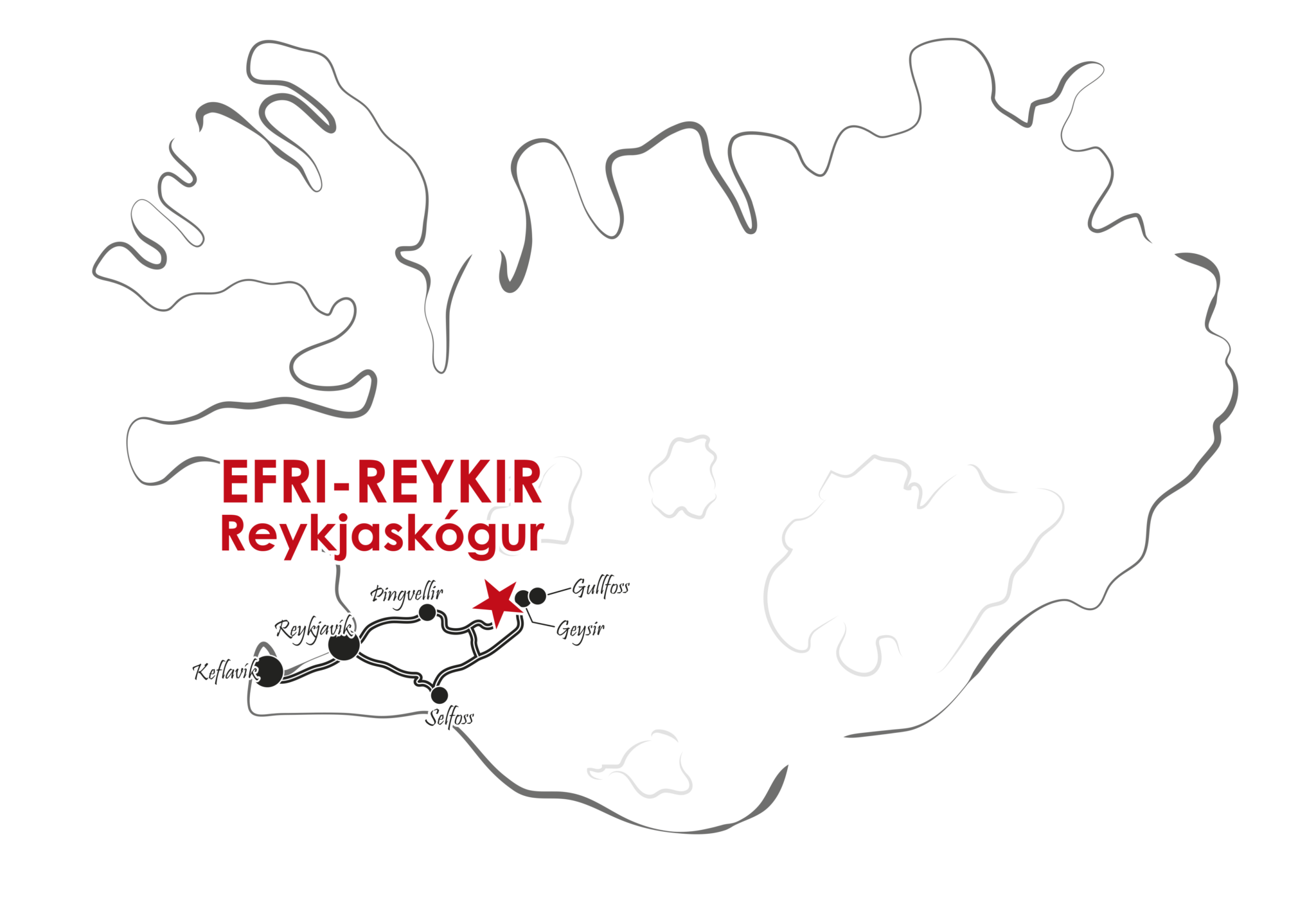Staðsetning – Reykjaskógur – Efri-Reykjum